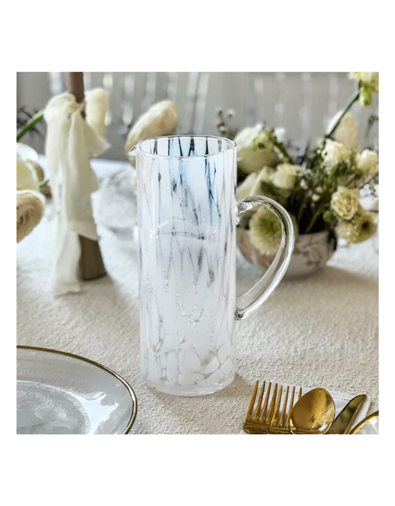 White Stained Glass Pitcher – On The Table