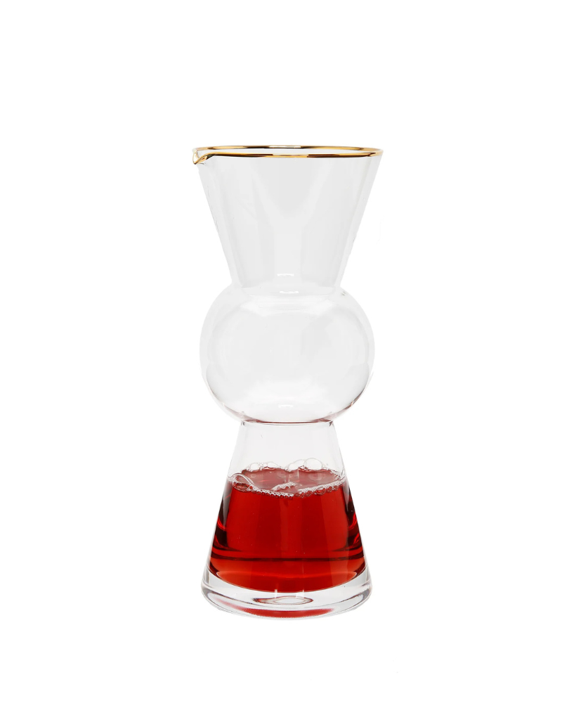 Narrow Pitcher with Gold Rim – On The Table